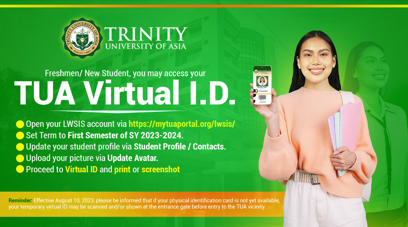 Temporary ID Announcement - Trinity University of Asia